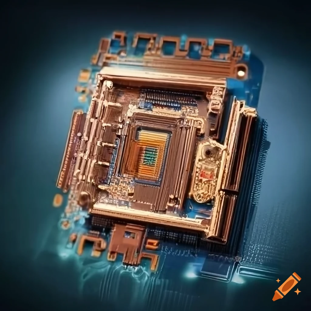 Cereal port on computer motherboard realistic 9600 baud on Craiyon