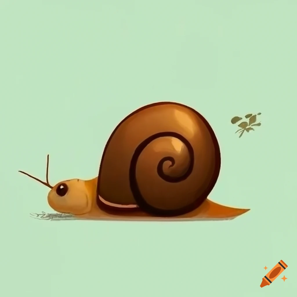 Basic drawn snail on Craiyon