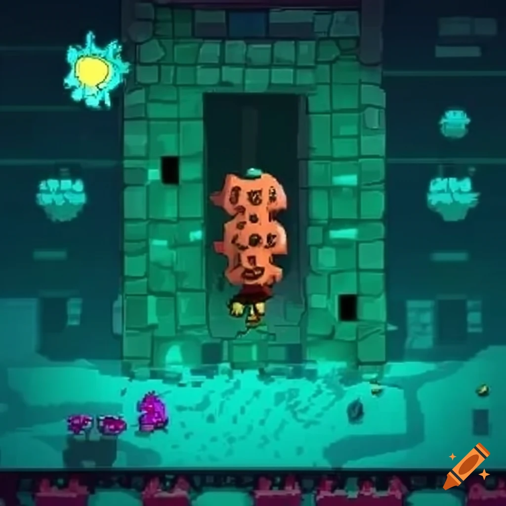 Indie 2d platform game enemies on Craiyon
