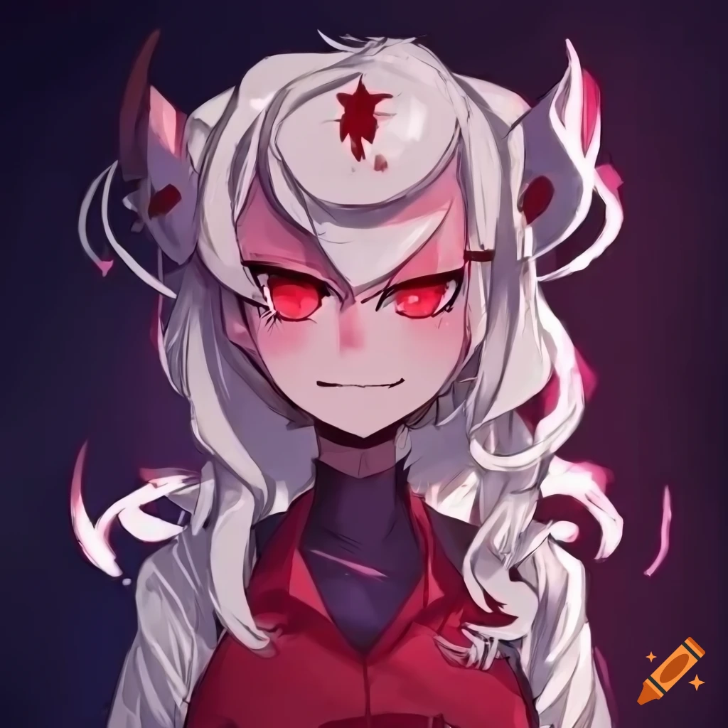 "helltaker" artstyle on Craiyon