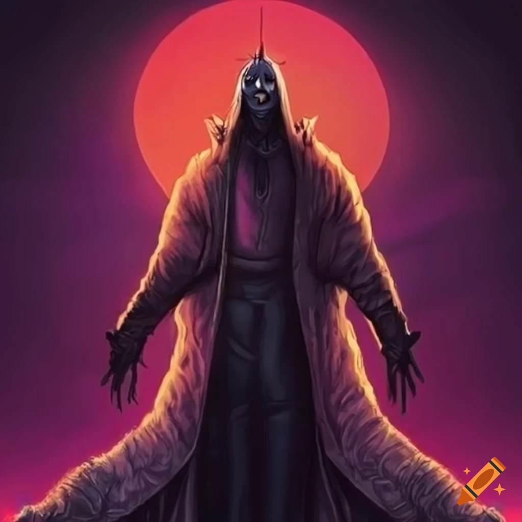A dark fantasy artwork inspired by 'drake' in 80s style on Craiyon