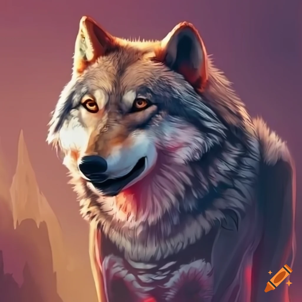 Anime Gold Wolf