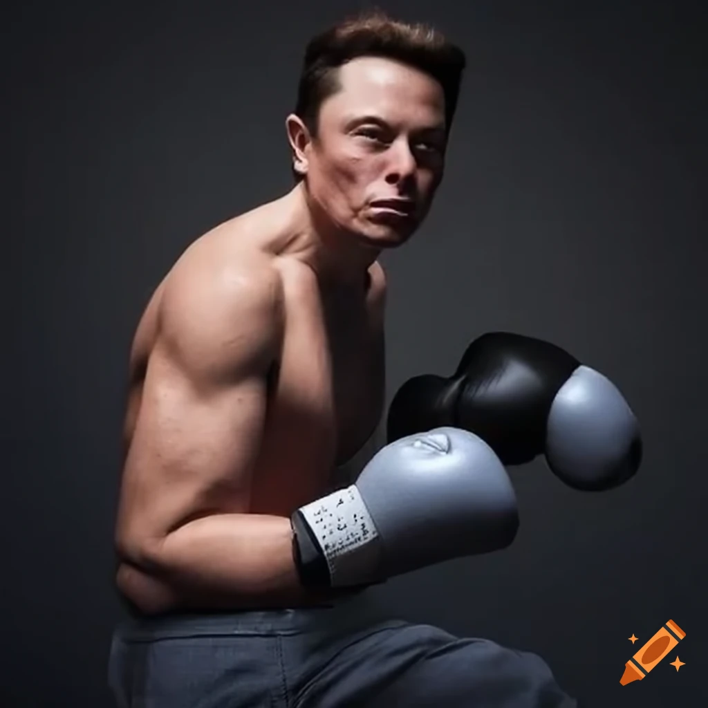 Elon musk as a boxer on Craiyon