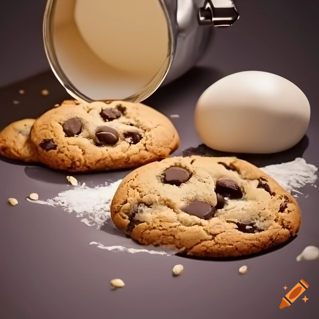 Ingredients for chocolate chip cookies, ultra detailed, fresh, vivid ...