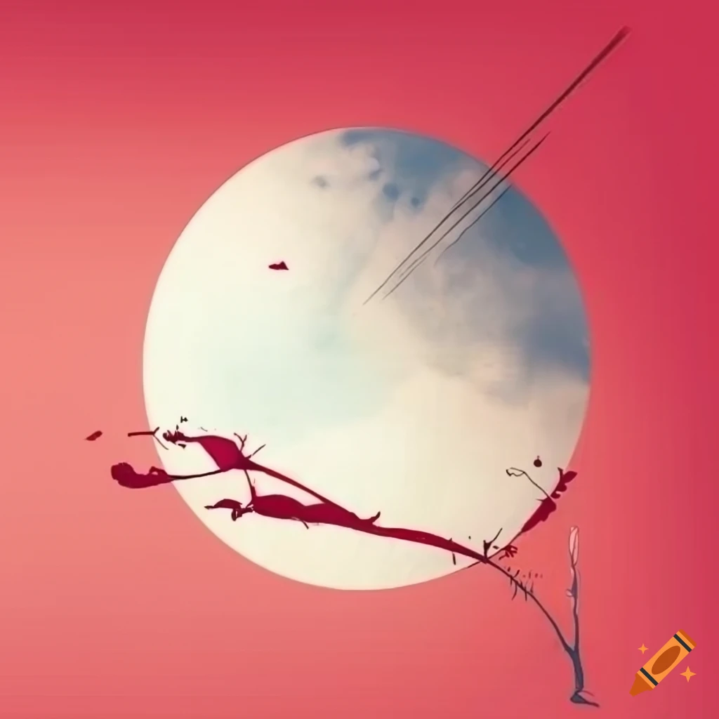 Illustration of unique japanese-inspired flags