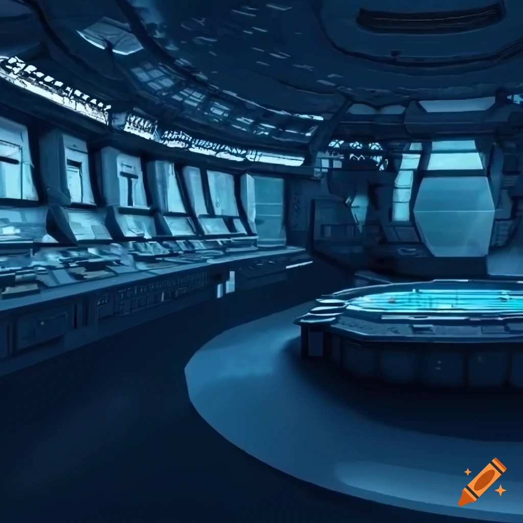 Low poly alien space ship control room on Craiyon
