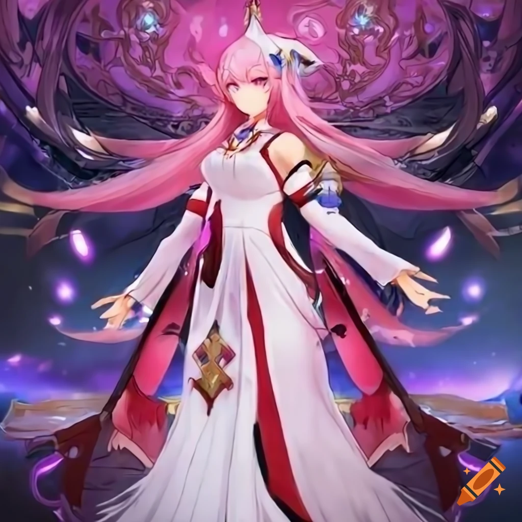 Yae miko full body galaxy symmetrical eyes on Craiyon