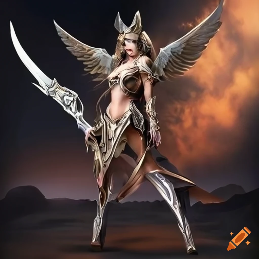 Valkyrie angel blades metal fantasy