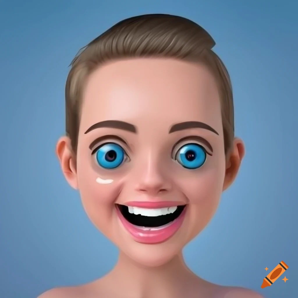 Illustration of smiling women closeup showing teeth