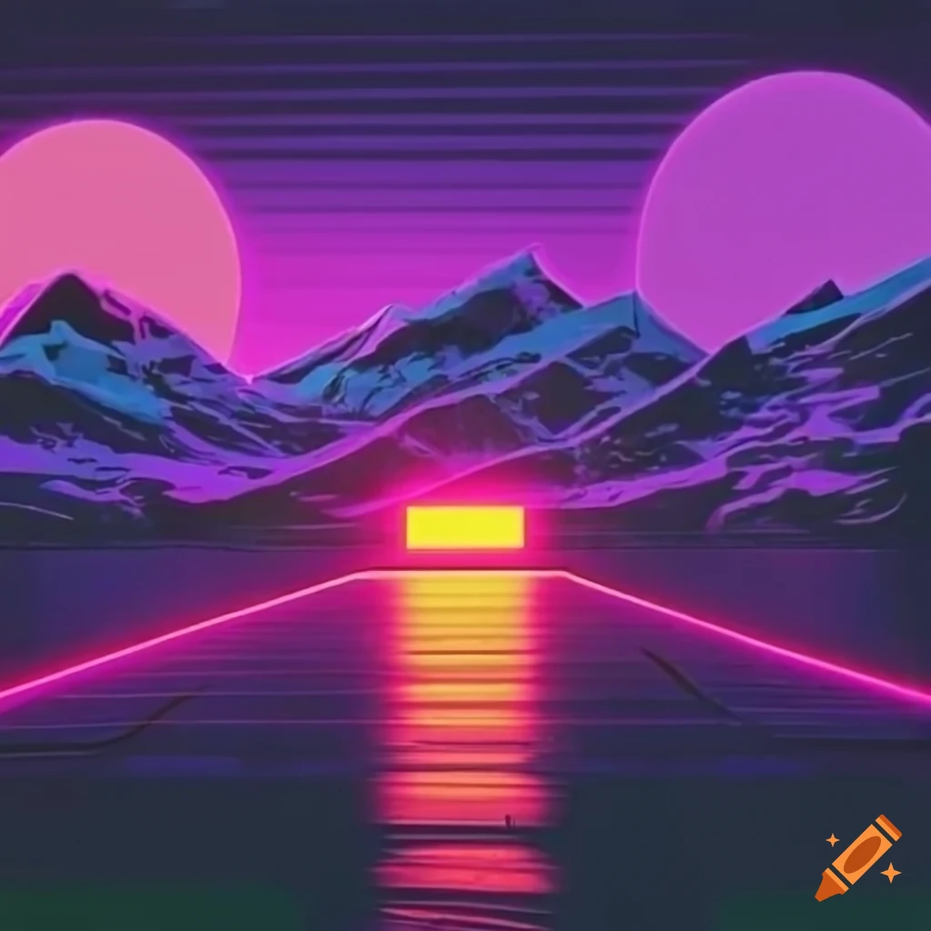 Synthwave retro 80s