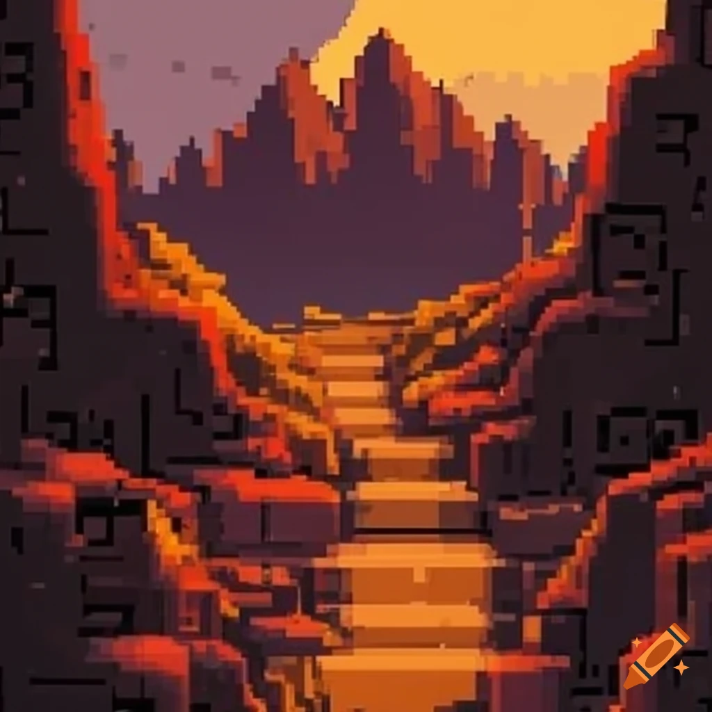 Design your own retro video game cover. fun pixelated landscapes on Craiyon