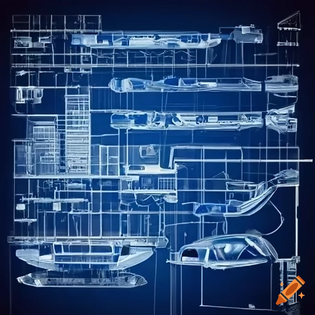 Conceptual city blueprint for futuristic urban development with ...