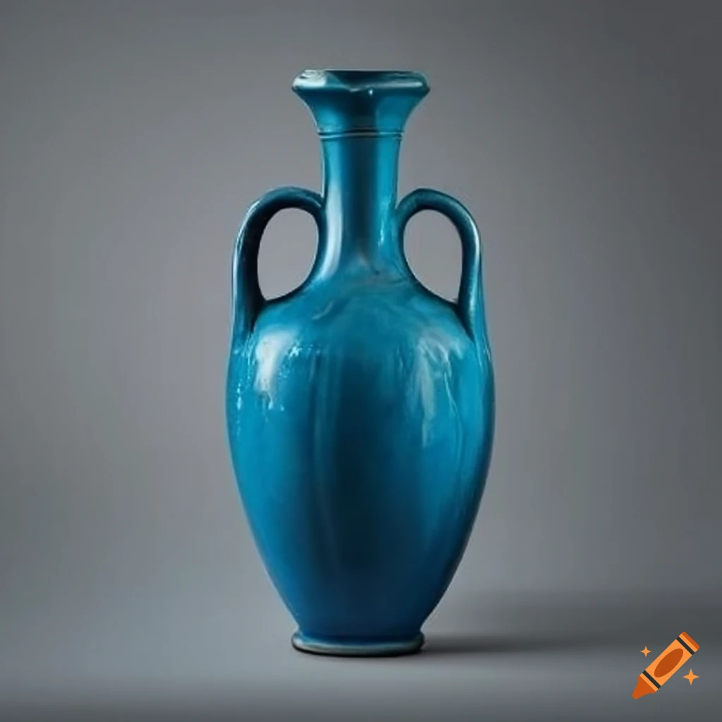Petrol blue antique amphora