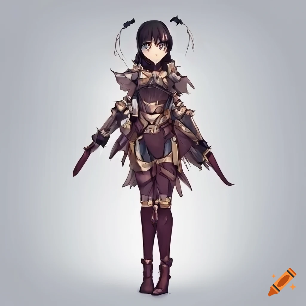 Armor legs boots anime high definition front view on Craiyon