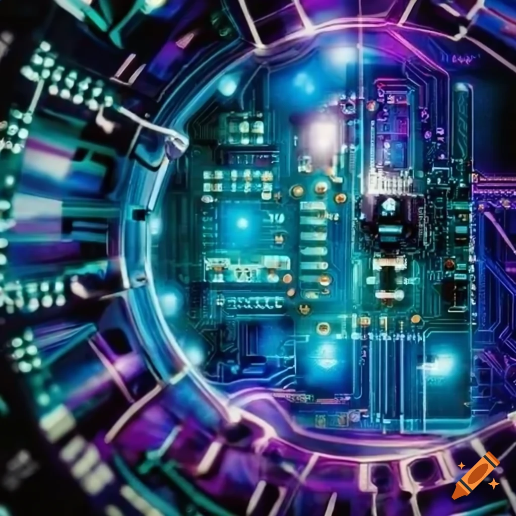 Circuit board in galaxy