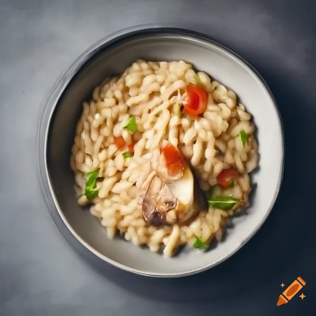 A photograph of the cooking recipe: risotto