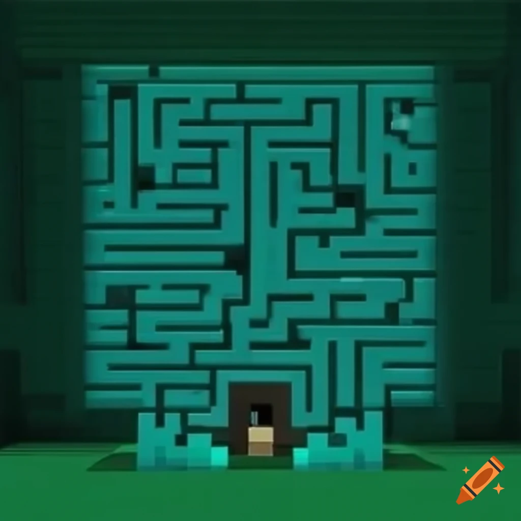 Minecraft endless maze on Craiyon