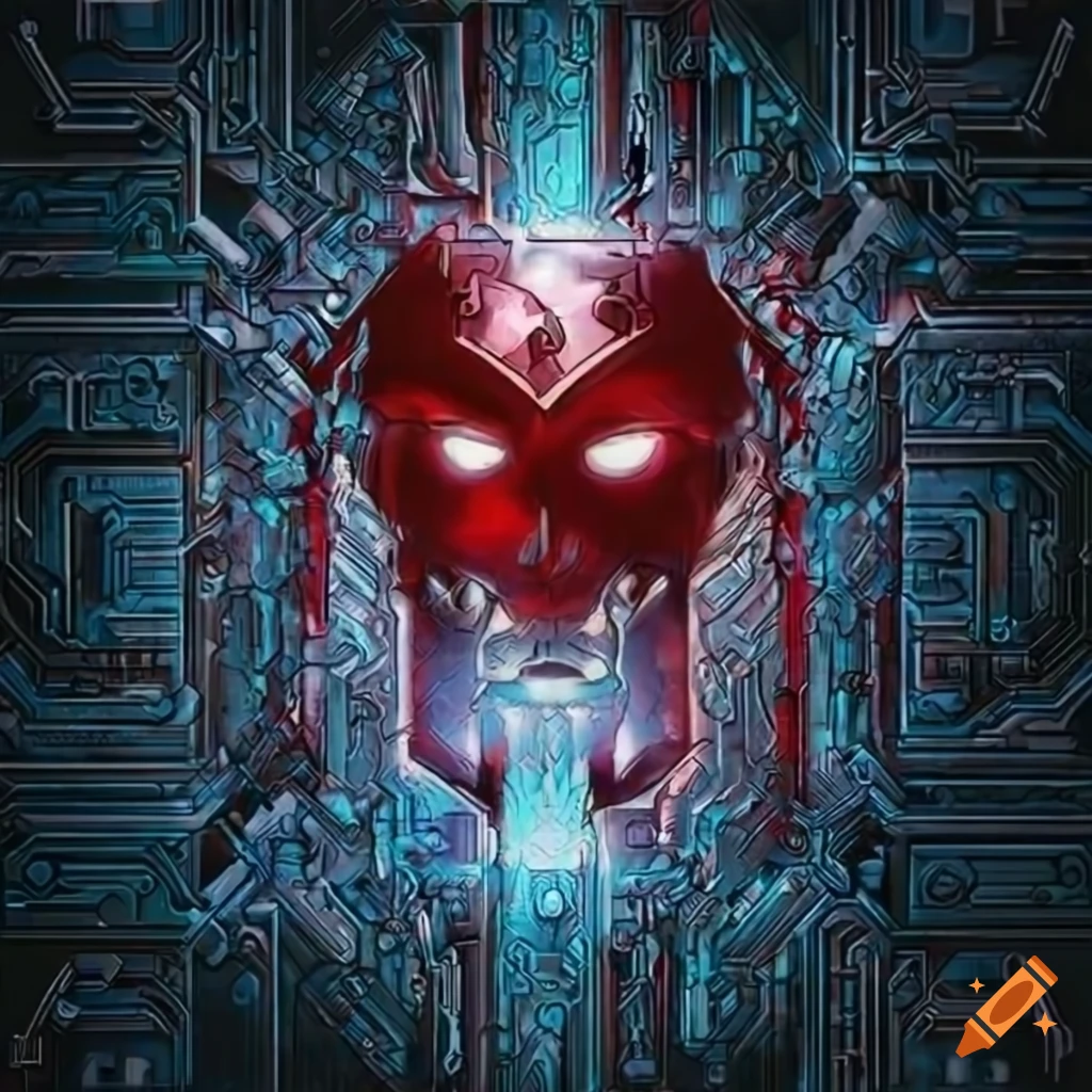 Create a hero emblem with representation of justice, blood and liberty ...