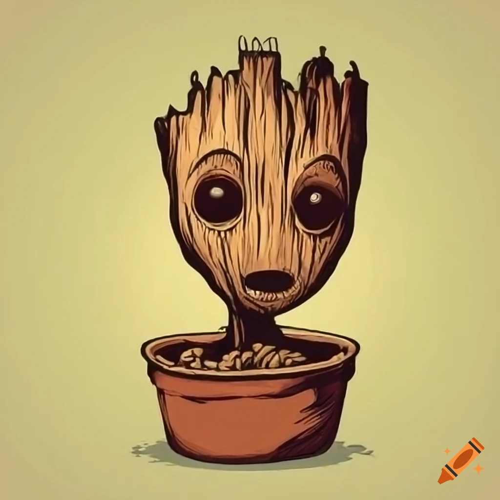 Groot in pot