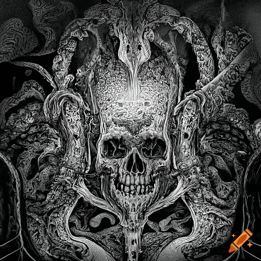 The oblivion — apocalypse, skulls, creepy castles, fractal ocean waves ...