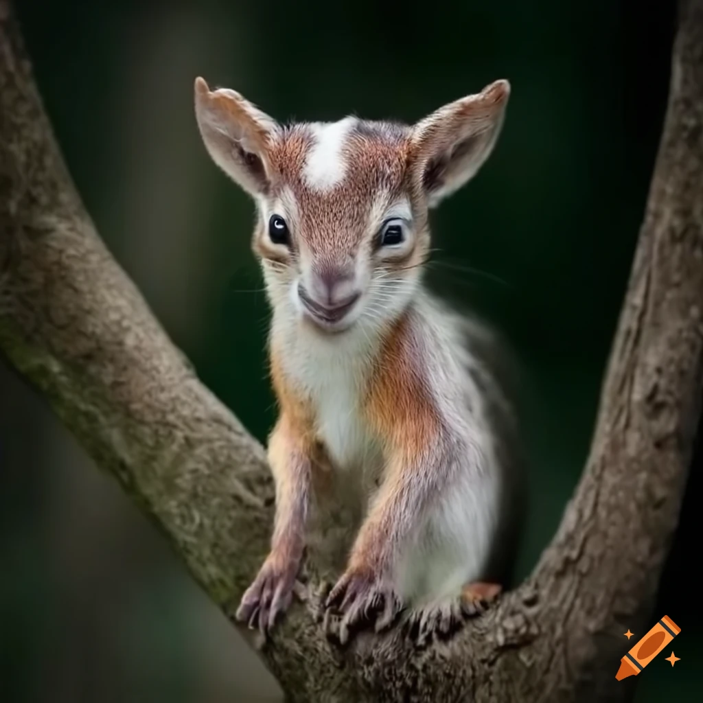 A whimsical little hybrid forest creature inspired by both goats and ...