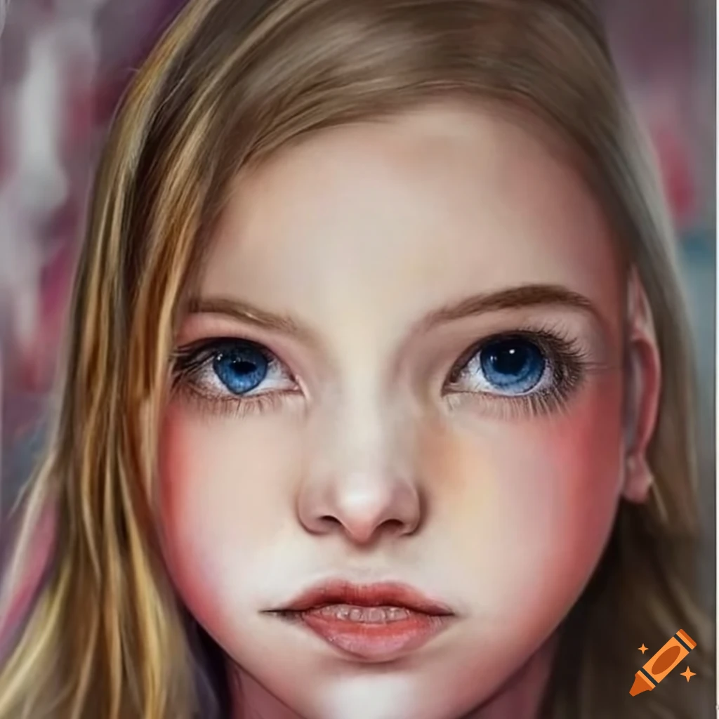Beautiful Tween Girl Portrait Real Life Super Detailed Enhanced