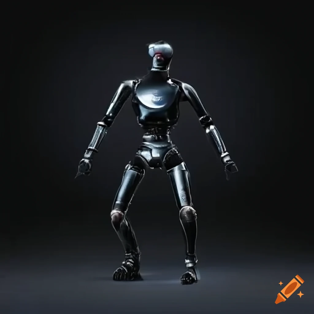 Robot with smooth body black on Craiyon