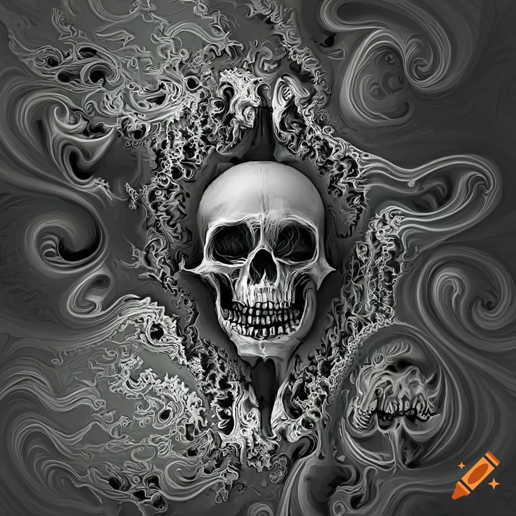 The oblivion — apocalypse, skulls, creepy castles, fractal ocean waves ...