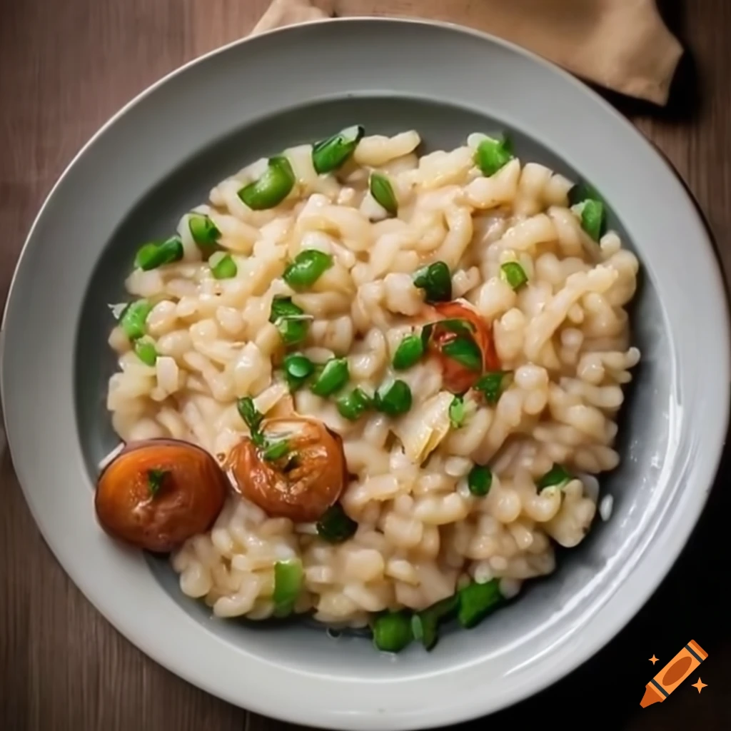 A photograph of the cooking recipe: risotto