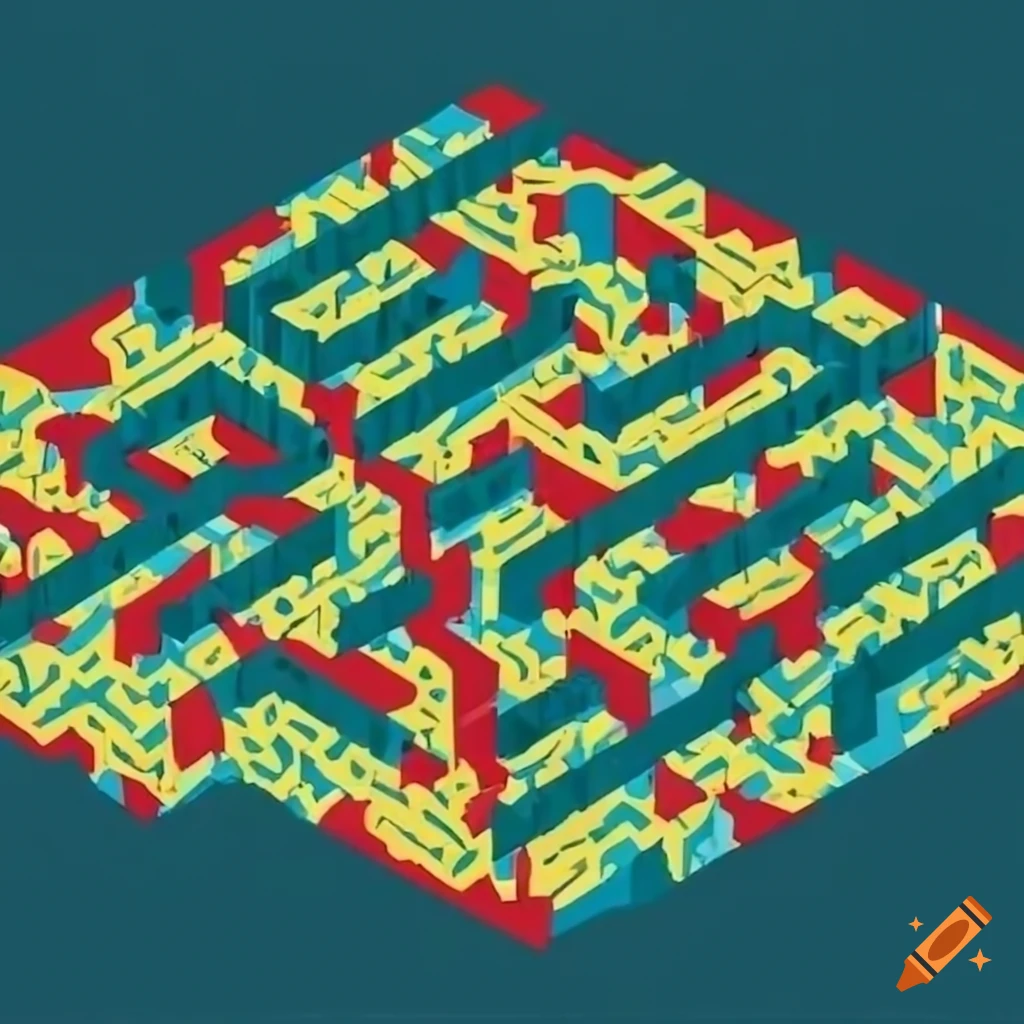 Fragmented map revealing the secrets of a mysterious subterranean maze ...