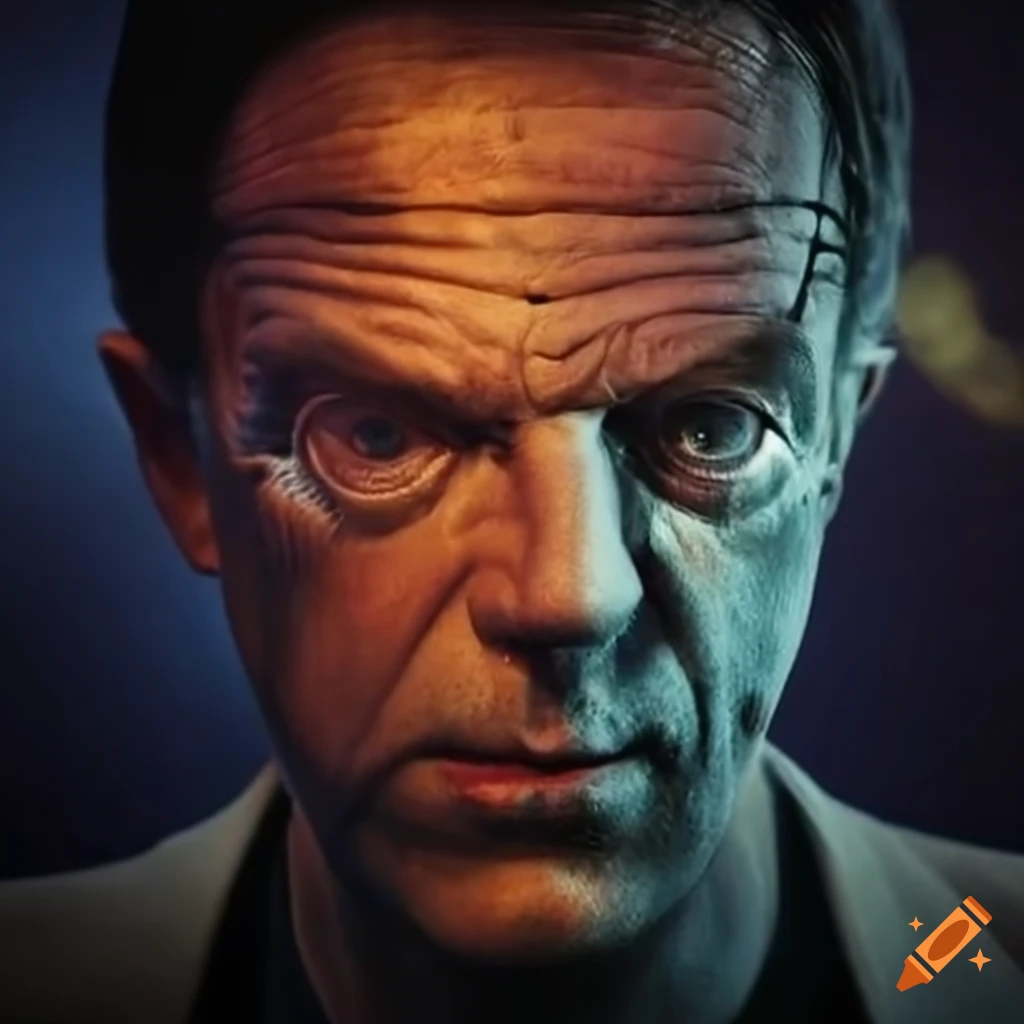 Mark rutte mechanical enhanced, blade runner style