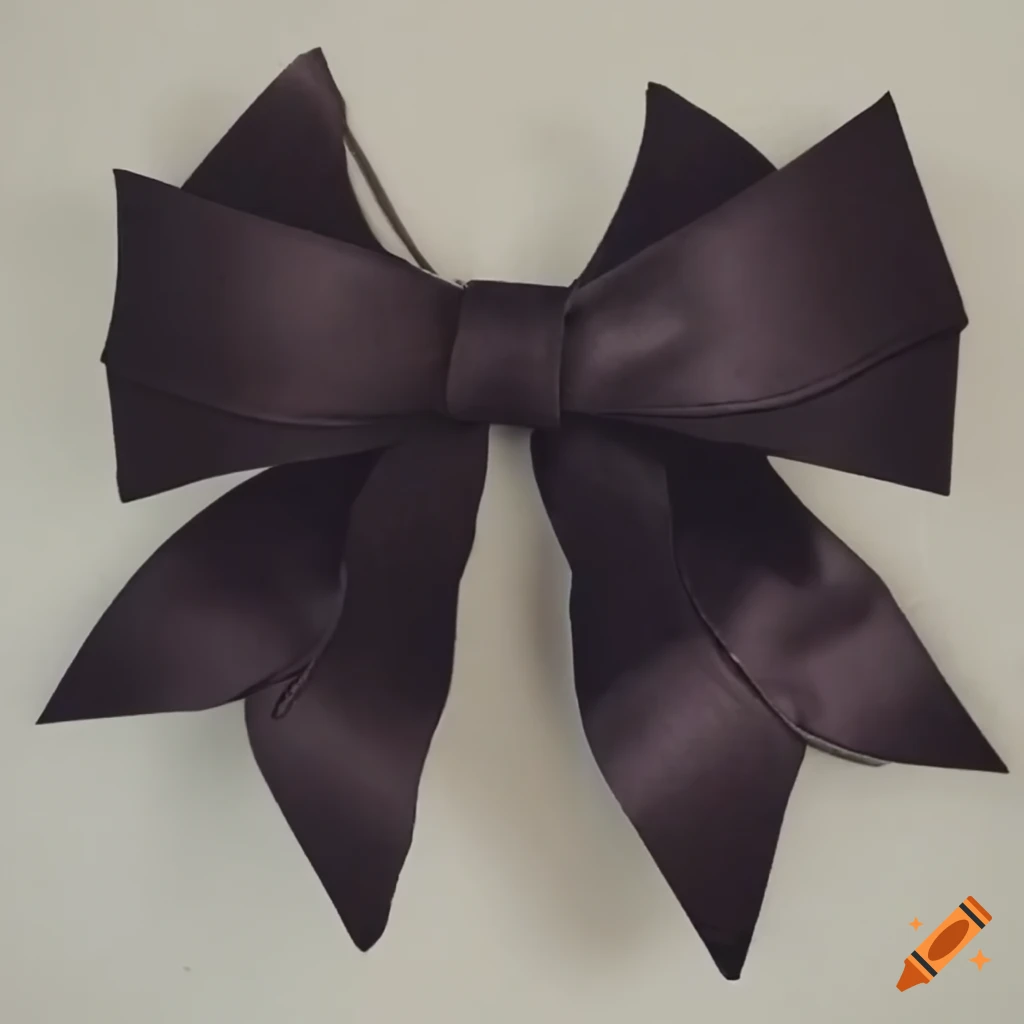 Scary bow made from ripped ribbon logo