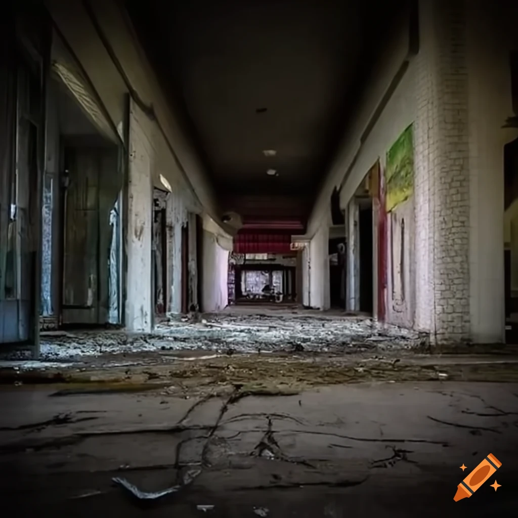 Spooky abandoned mall