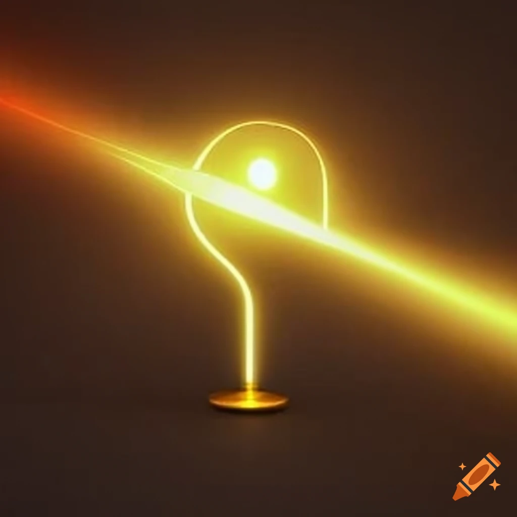 Gold laser number 0 with light bulb base