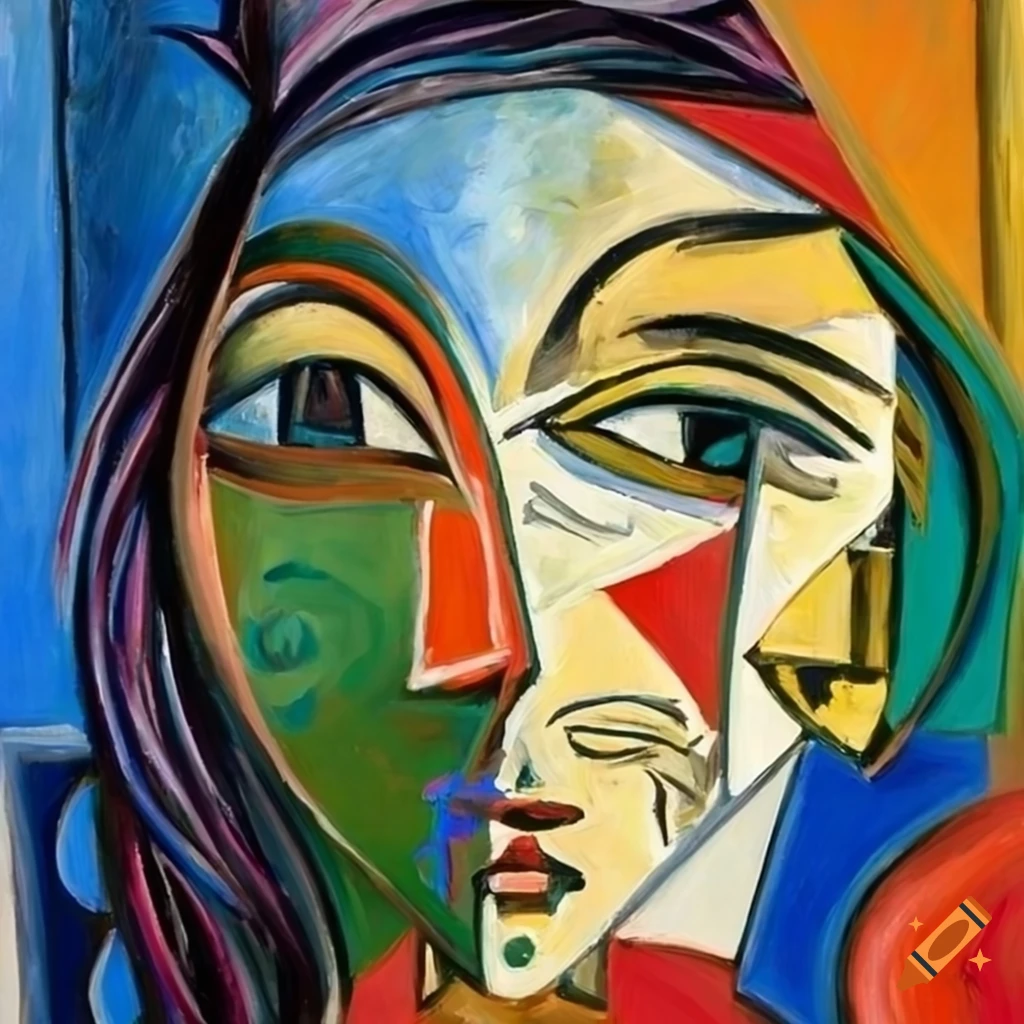 Painting in the style of picasso on Craiyon