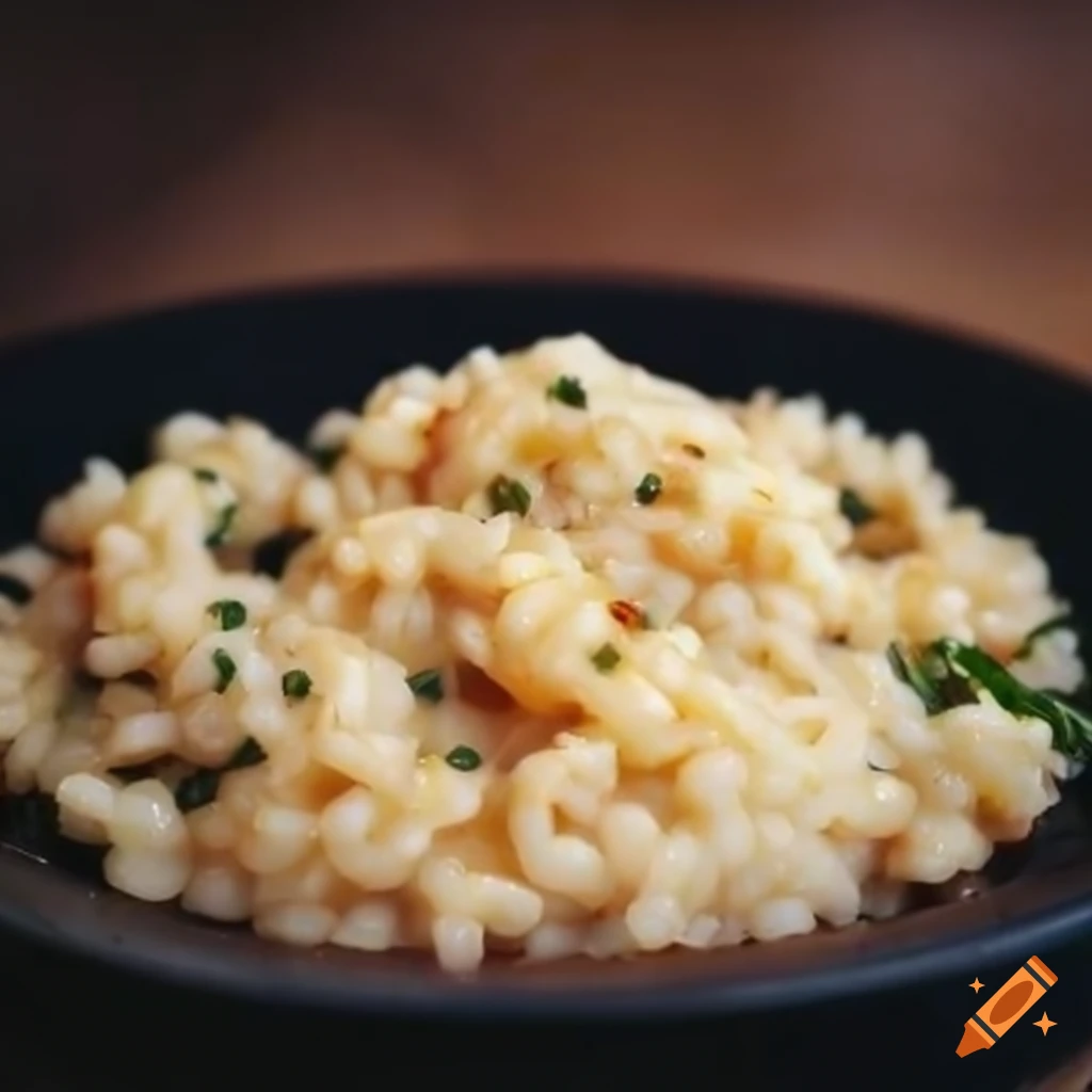 A photograph of the cooking recipe: risotto