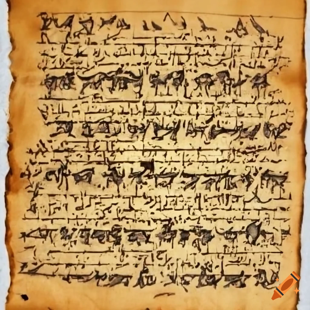 Ancient paper with syrian writings
