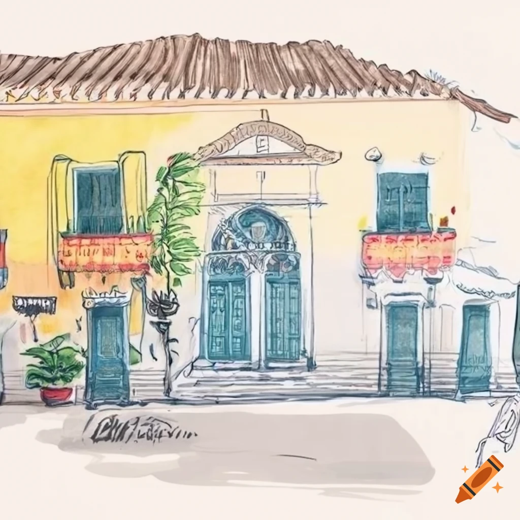 Andalucian spanish south cartoon style summer design on Craiyon