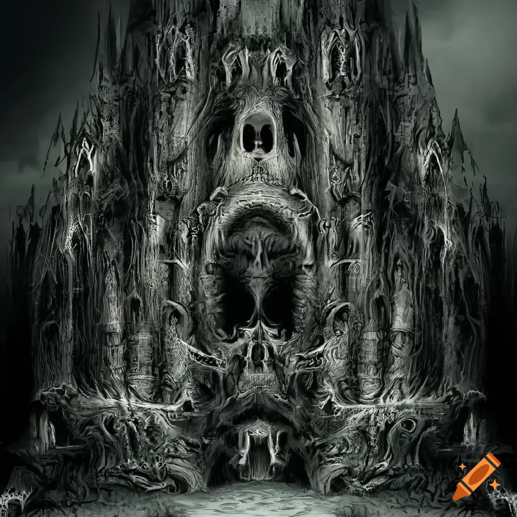 The oblivion — apocalypse, skulls, creepy castles, fractal ocean waves ...