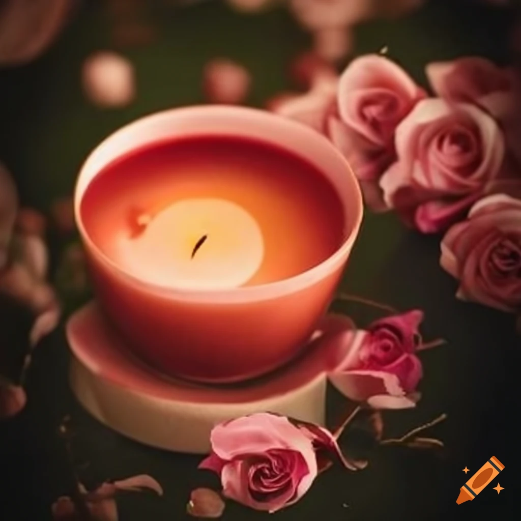 Rambling rose candle