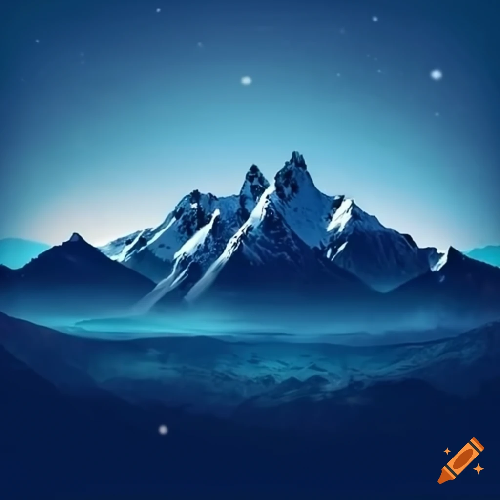 Mountains in the far with snow