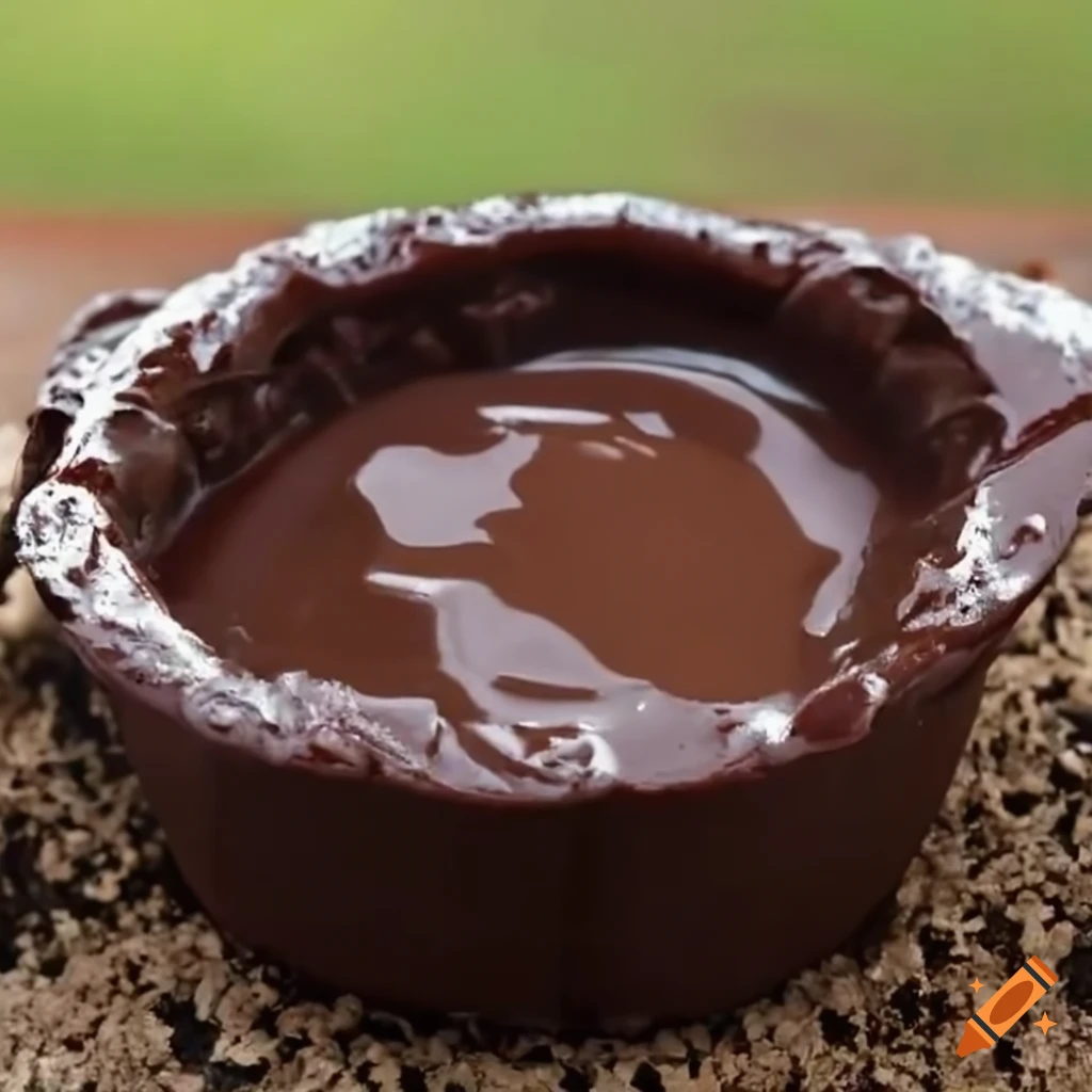 A tar pit filled with chocolate pudding on Craiyon