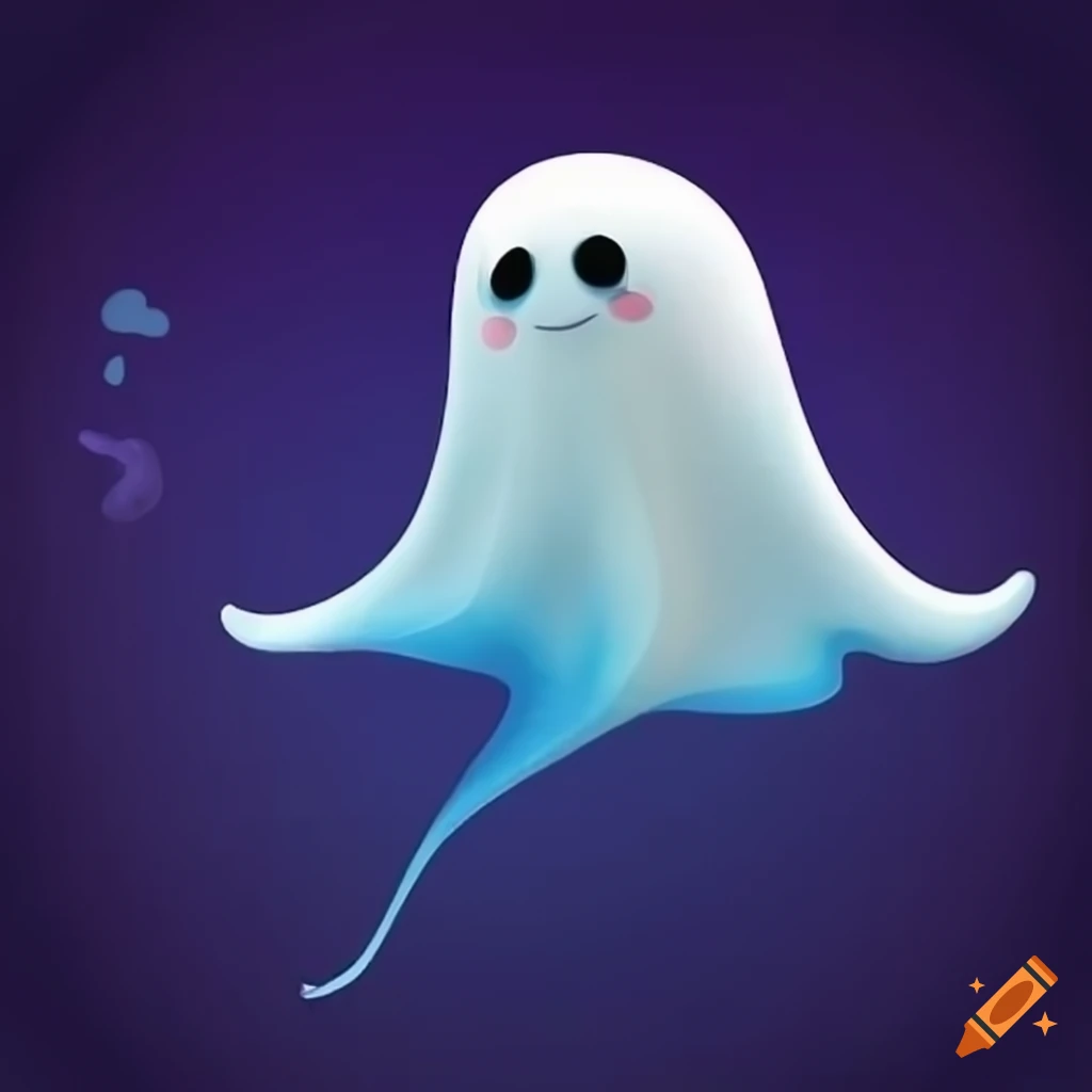 Adorable flying ghost on Craiyon