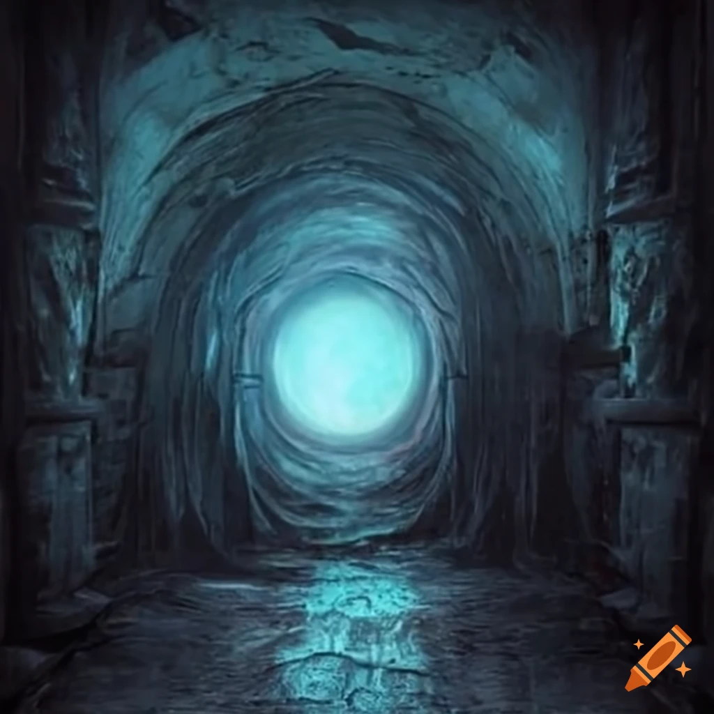 Mysterious portal leading to a dark and eerie dimension on Craiyon