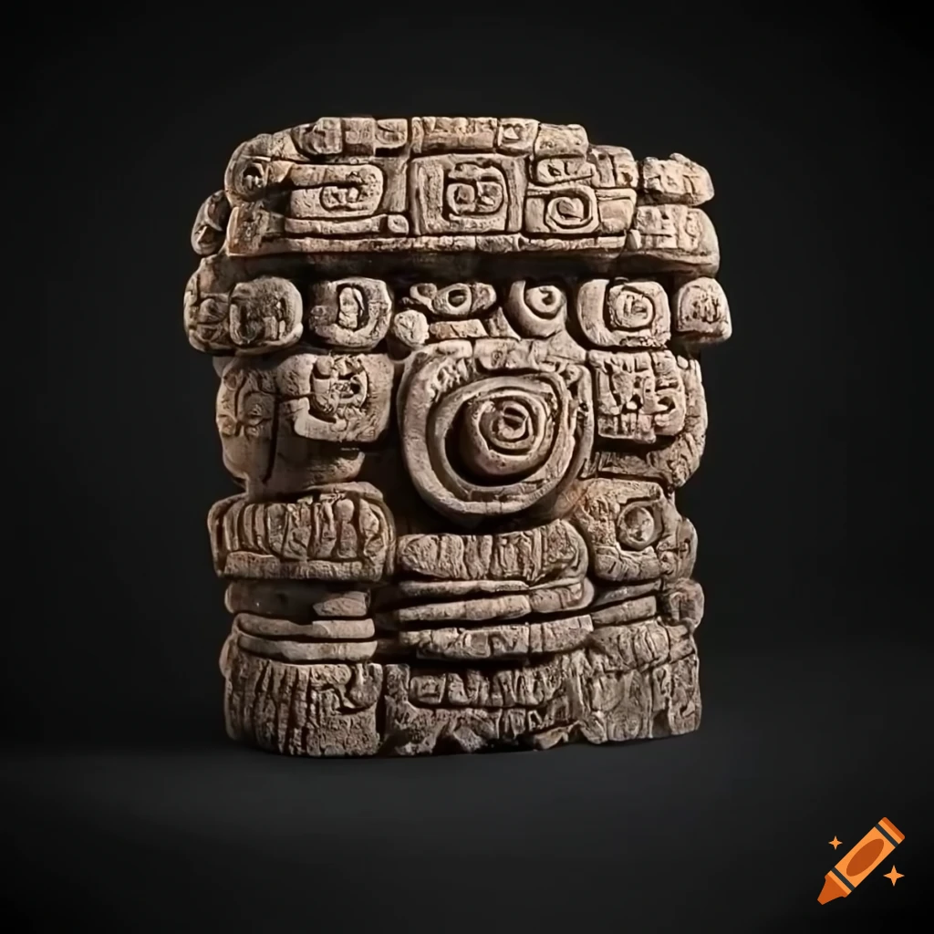 Caja de piedra estilo maya on Craiyon
