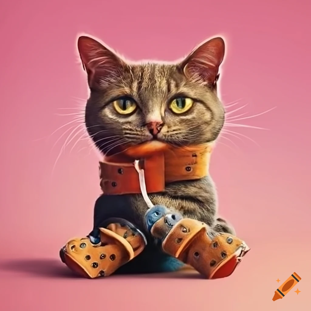 Cat with boots on Craiyon