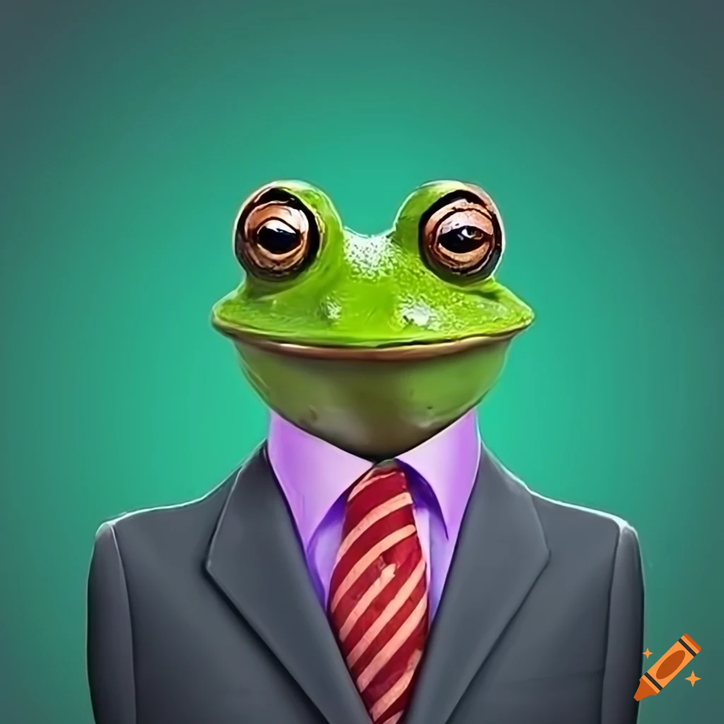 Frog with a tie on Craiyon