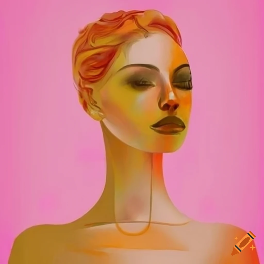 Abstract artwork featuring a female figure in elegant lines