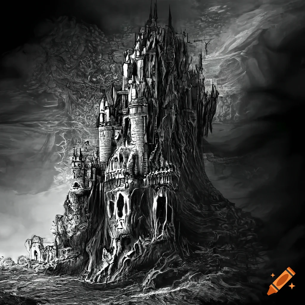 The oblivion — apocalypse, skulls, creepy castles, fractal ocean waves ...