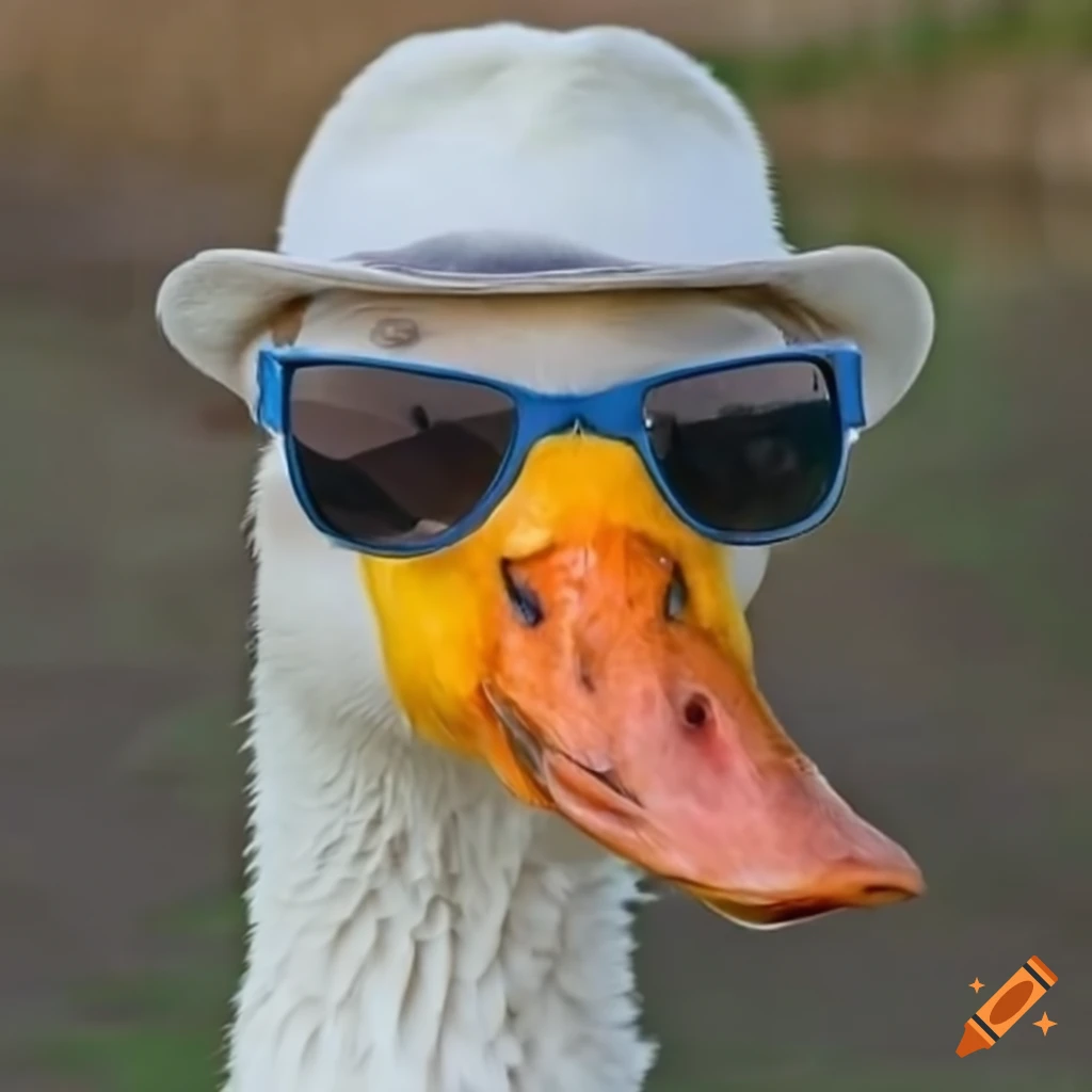 Cool goose with sunglasses on Craiyon